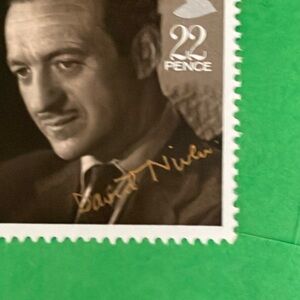 Art | Collectible David Niven 22 Pence Uk 1985 Stamp Unused | Poshmark